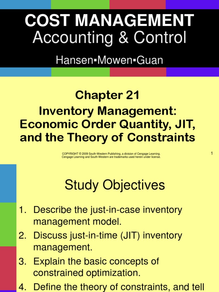 Accounting & Control: Cost Management | PDF | Inventory | Mathematical Optimization