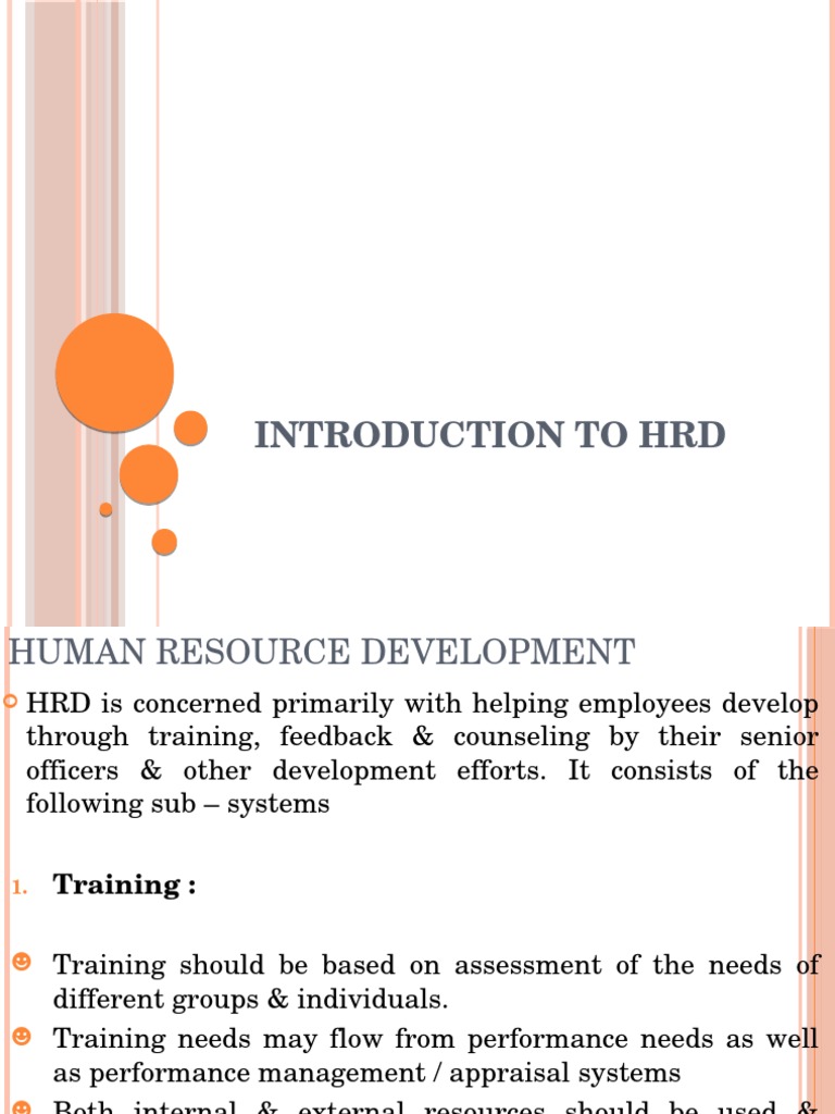 Overview of Human Resource Development | PDF | Performance Appraisal ...