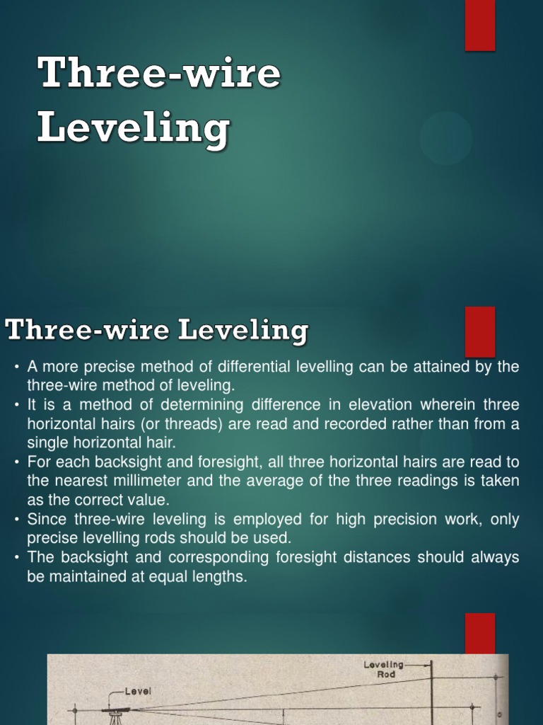Three-Wire Leveling Techniques | PDF | Scientific Observation | Applied ...