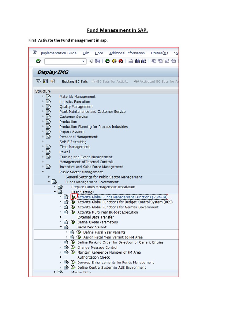 Fund Management in SAP | PDF