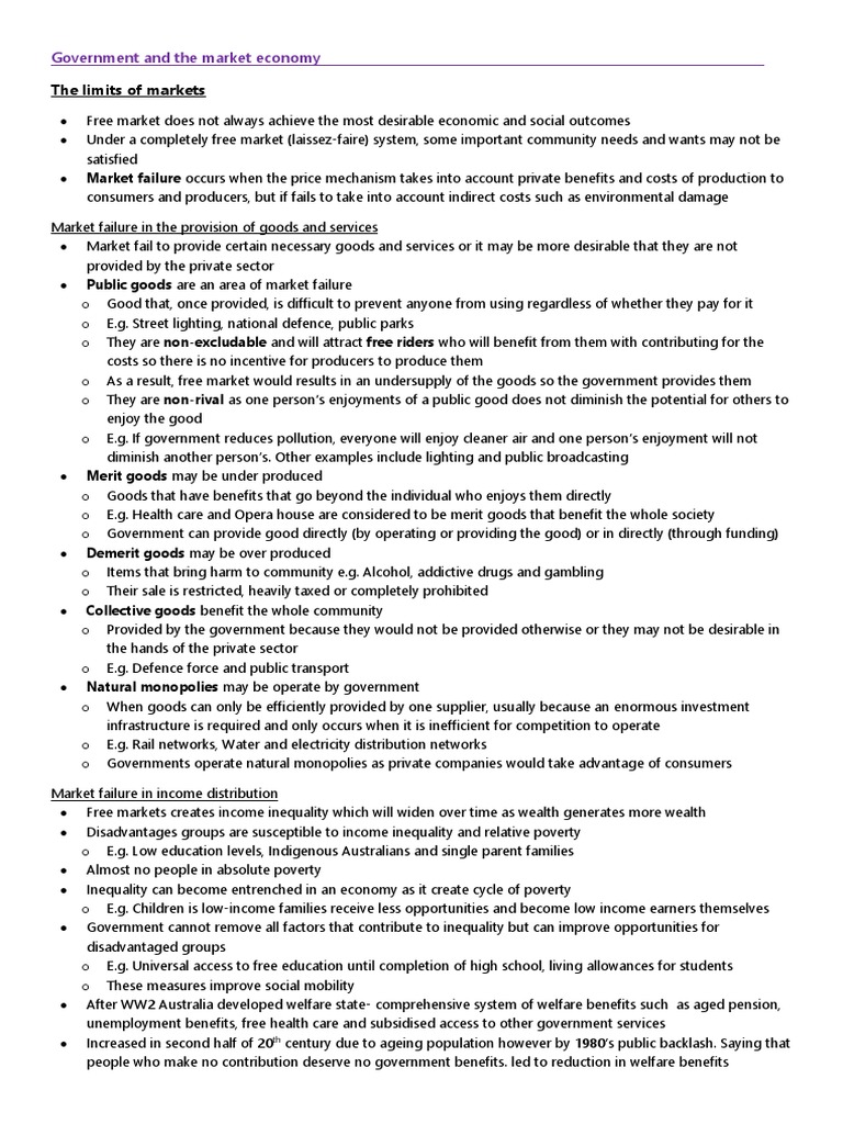 Understanding Market Failures and Government Role | PDF | Deficit ...