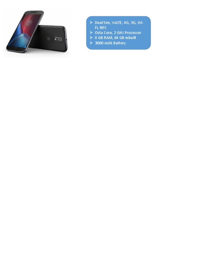 Dual Sim, Volte, 4G, 3G, Wi-Fi, NFC Octa Core, 2 GHZ Processor 4 GB Ram ...