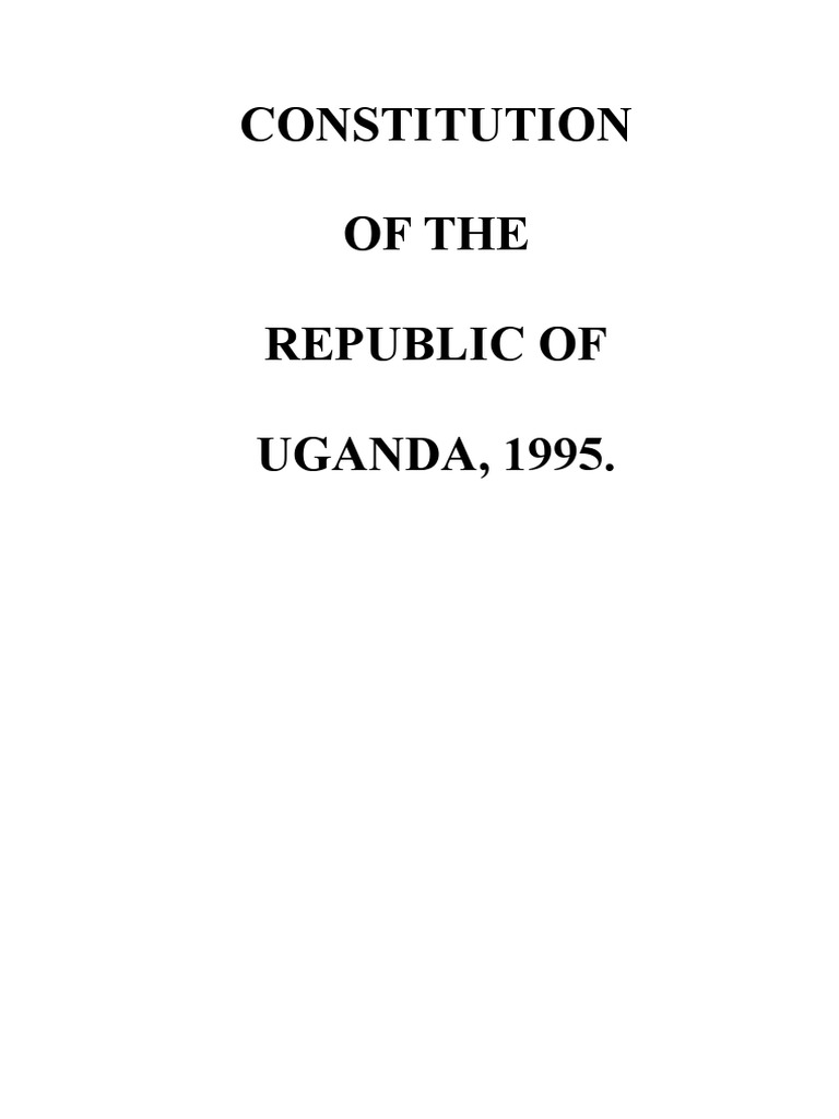 Constitution of Uganda 1995 | PDF