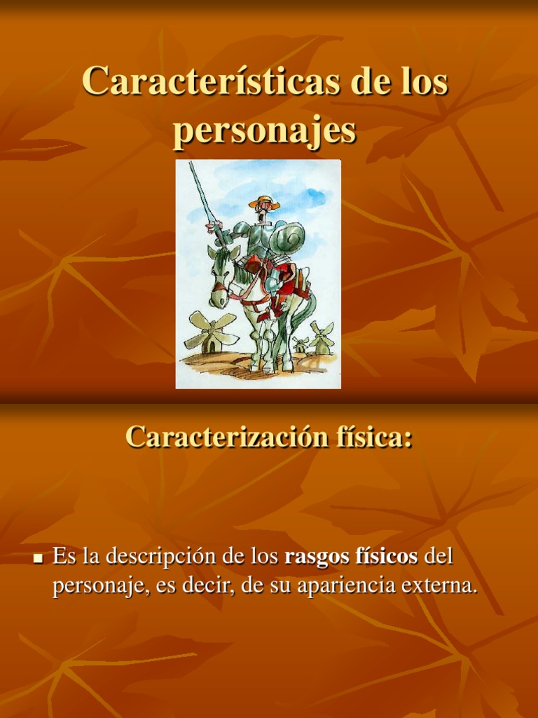 Caracterización de Personajes | PDF