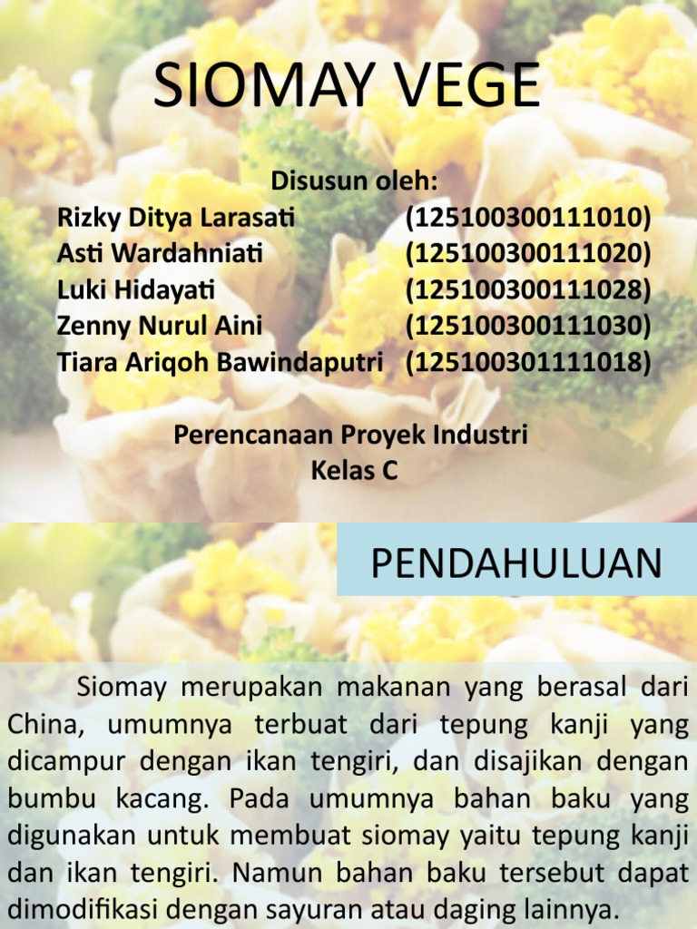 Siomay Vege | PDF