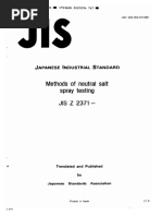 JIS-Z2371-2000 - Methods For Salt Spray Test and Evaluation | PDF ...