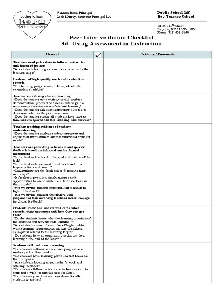 Assesment Checklist - Revised | PDF | Educational Assessment ...