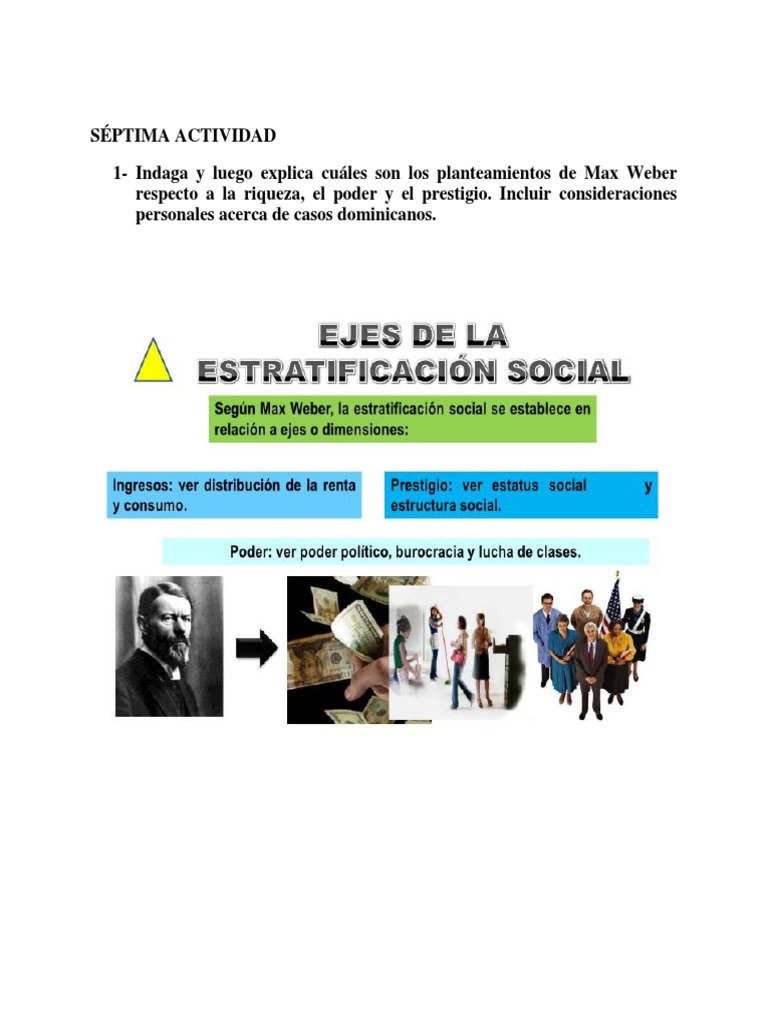 Tarea VII Sociologia | PDF | Estratificación social | Max Weber