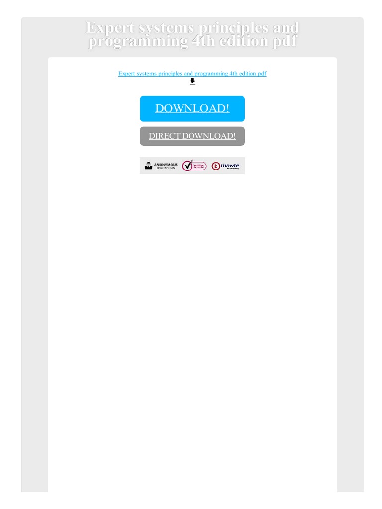 Expert Systems Principles and Programming 4th Edition PDF | PDF ...