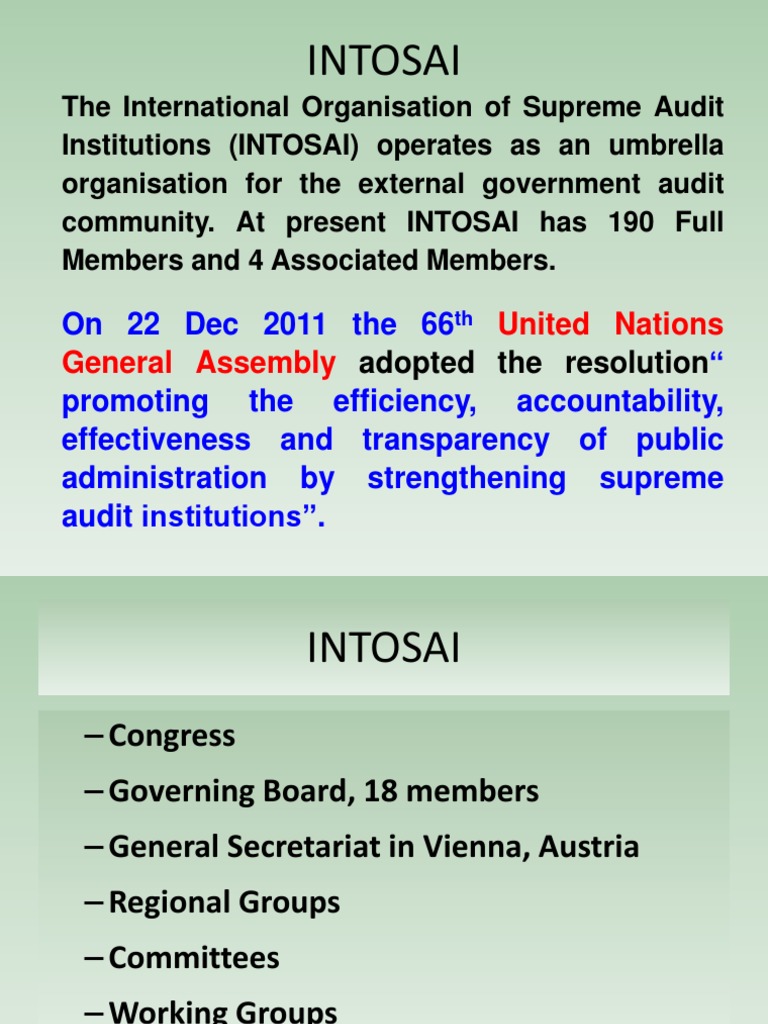 INTOSAI ISSAIs | PDF | Financial Audit | Audit