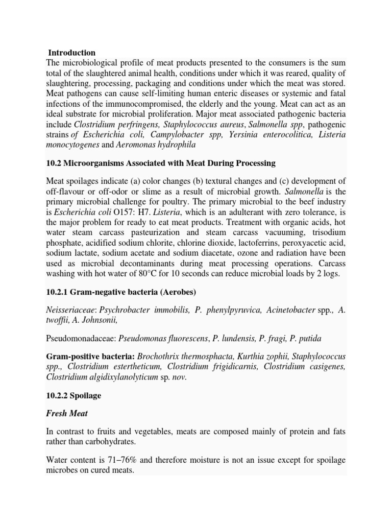Meat Spoilage | PDF | Decomposition | Antimicrobial