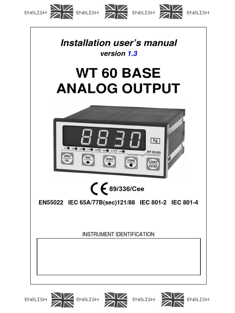 WT 60.000 | PDF | Calibration | Parameter (Computer Programming)