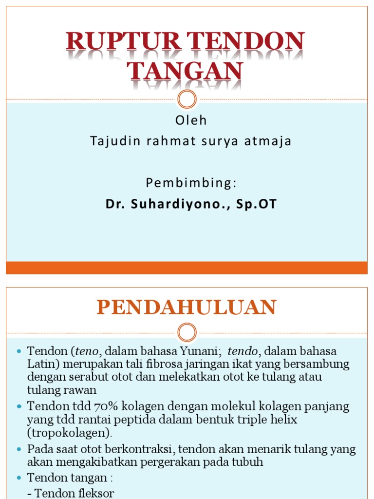 Ruptur Tendon Baru | PDF