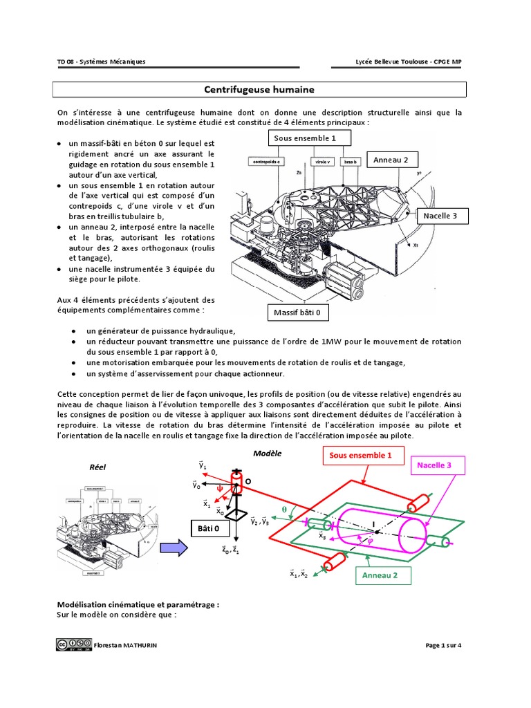 TD 08 | Descargar gratis PDF | Mouvement de rotation | Accélération