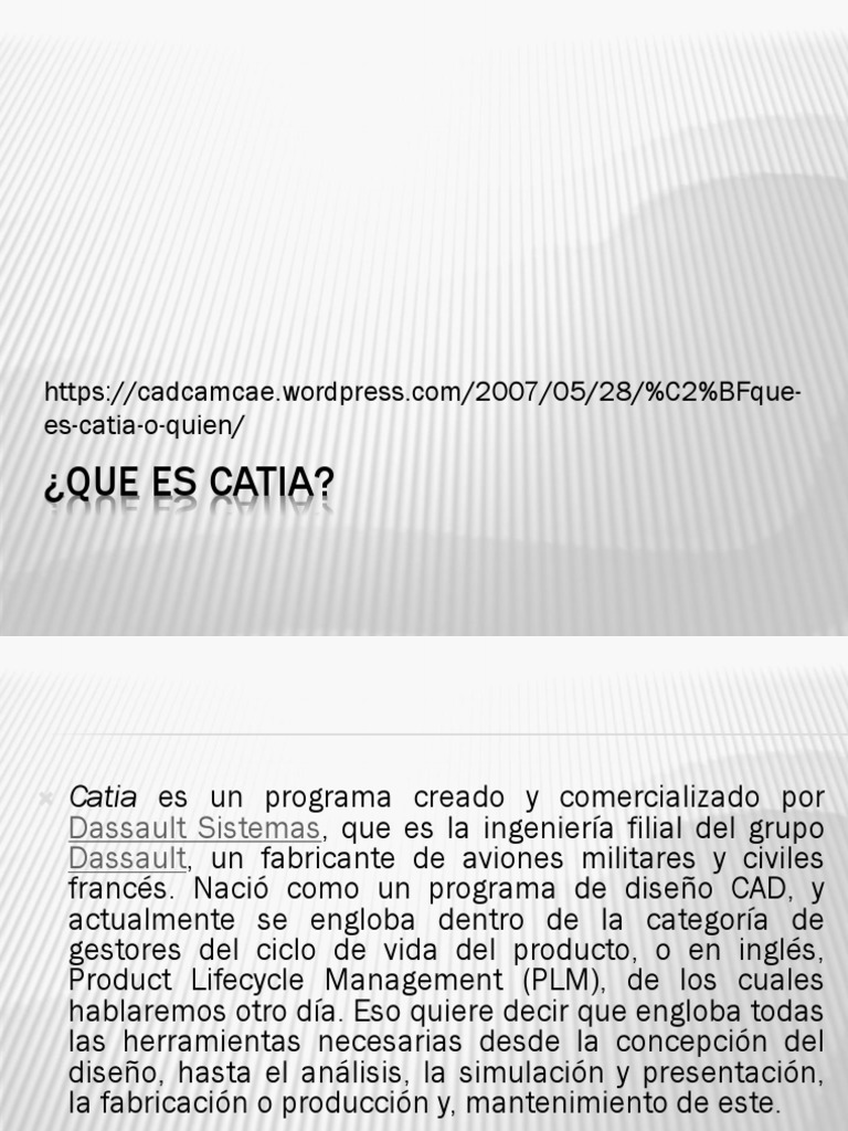 Que Es Catia | PDF | Ciclo de vida del producto | Software