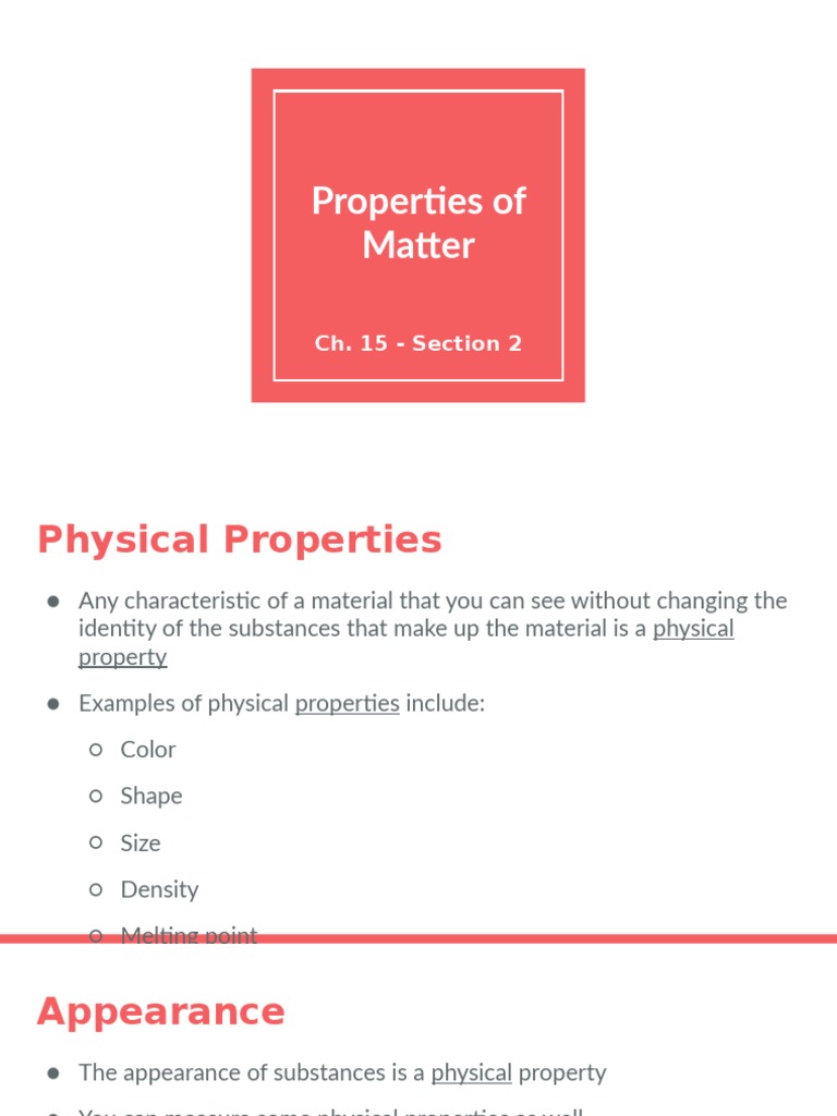Properties of Matter Powerpoint | PDF | Chemical Substances | Chlorine