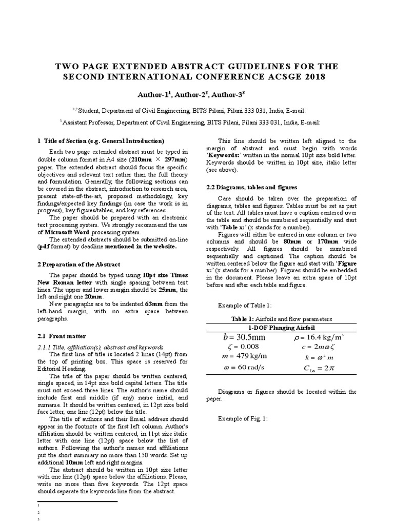 Acsge 2018 Extended Abstract Template | Download Free PDF | Citation ...