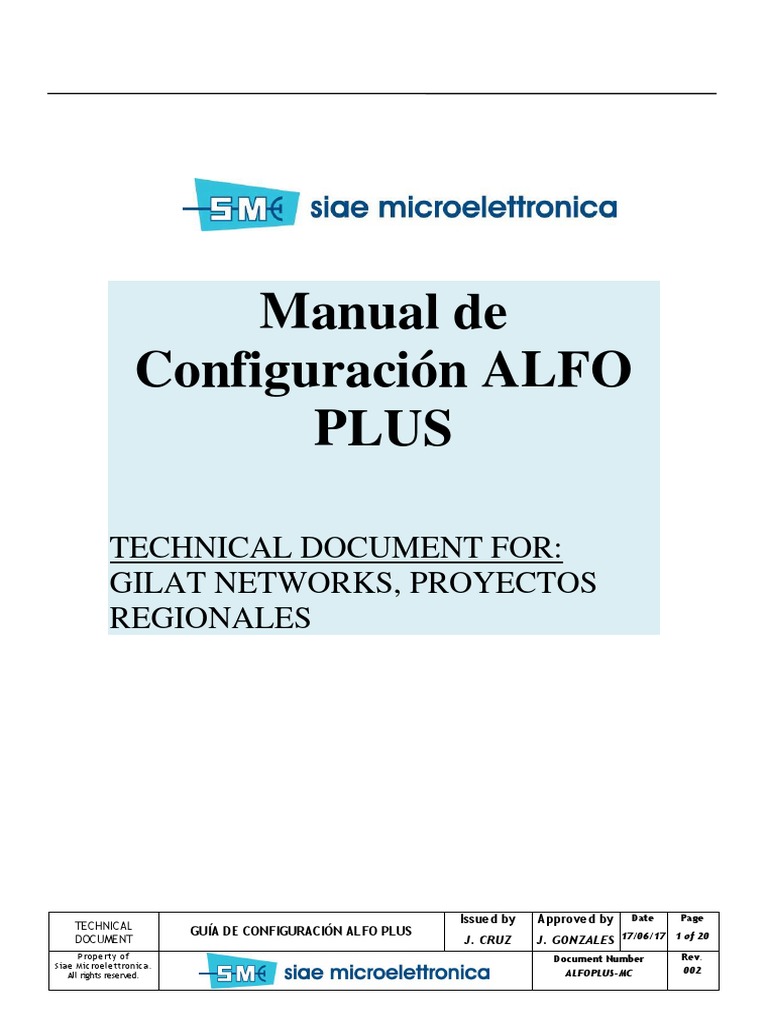 Guía de Configuración ALFO Plus | PDF | explorador de Internet | Radio