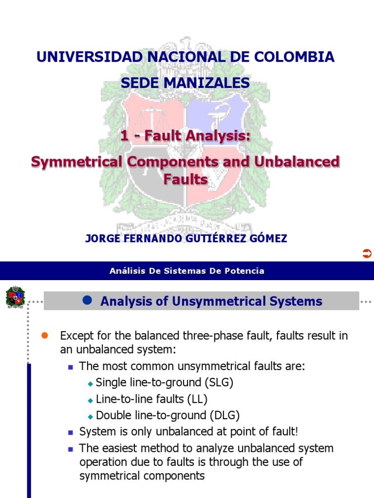 2 - Power System Fault Analysis - Symmetrical Components and Unbalanced Faults | PDF ...