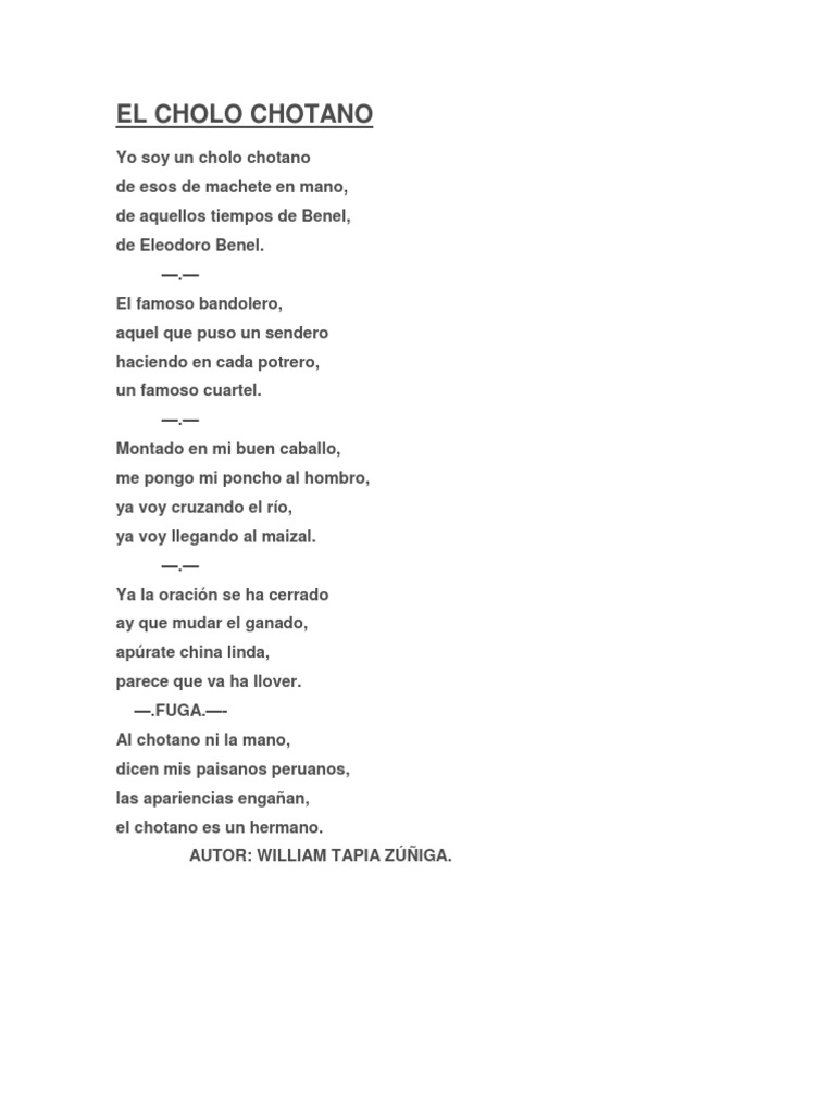 El Cholo Chotano | PDF