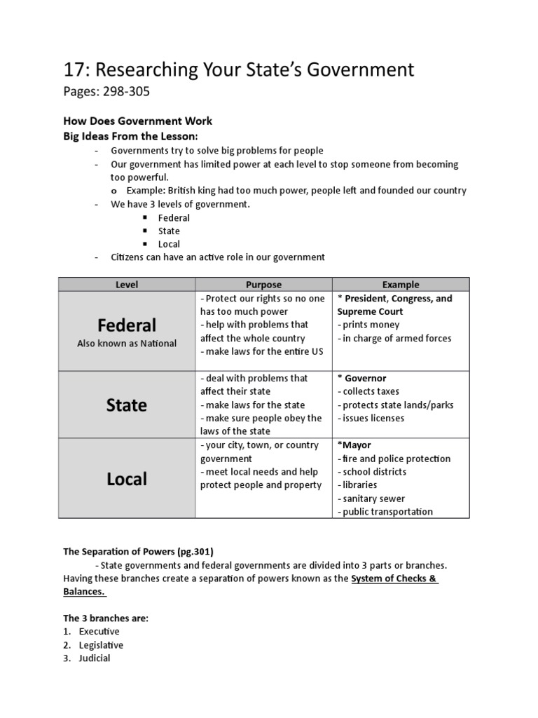 17 Researching State Government | PDF | Federal Government Of The United States | U.S. State