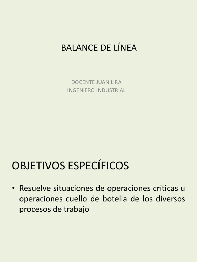 Balance de Línea | PDF | Science | Enseñanza de matemática