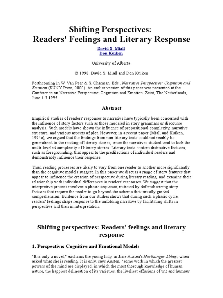 Shifting Perspectives | Narration | Narrative