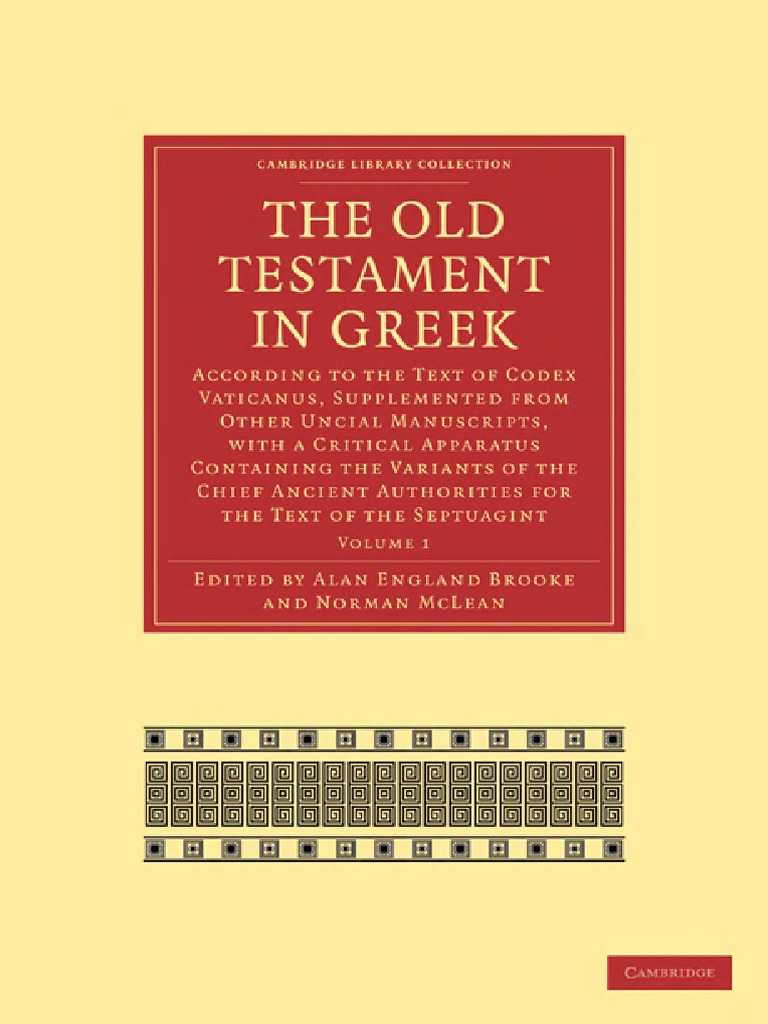 The Old Testament in Greek 1 LXX Septuaginta PDF | PDF | Septuagint ...