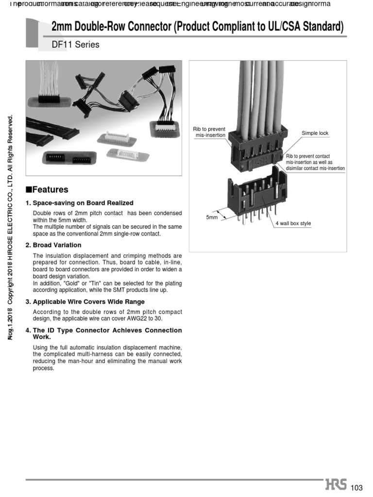 DF11 Catalog | PDF | Electrical Connector | Electrical Resistance And ...