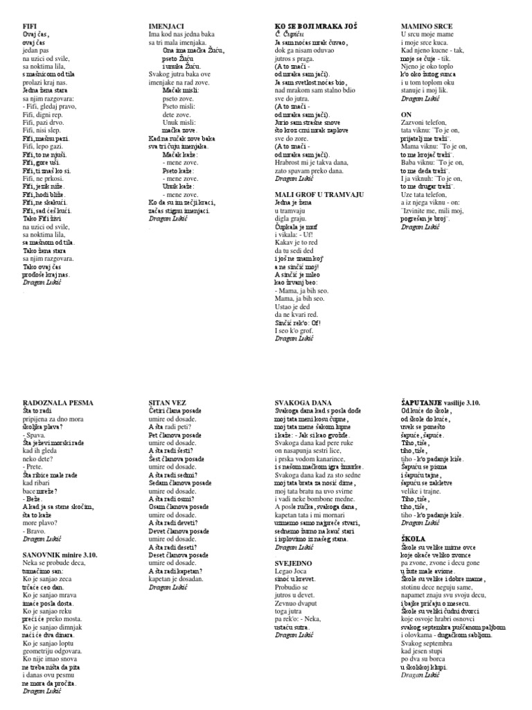 Dragan Lukic Pesme LEKTIRA