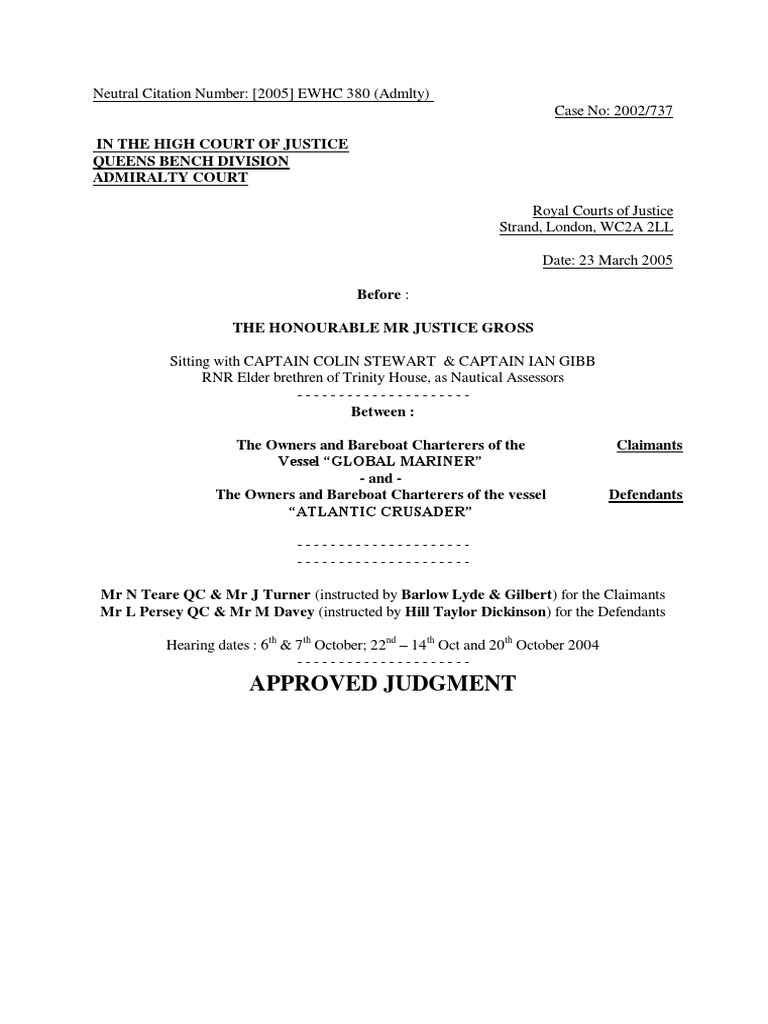 Approved Judgment: TH TH ND TH TH | PDF | Anchor | Judgment (Law)