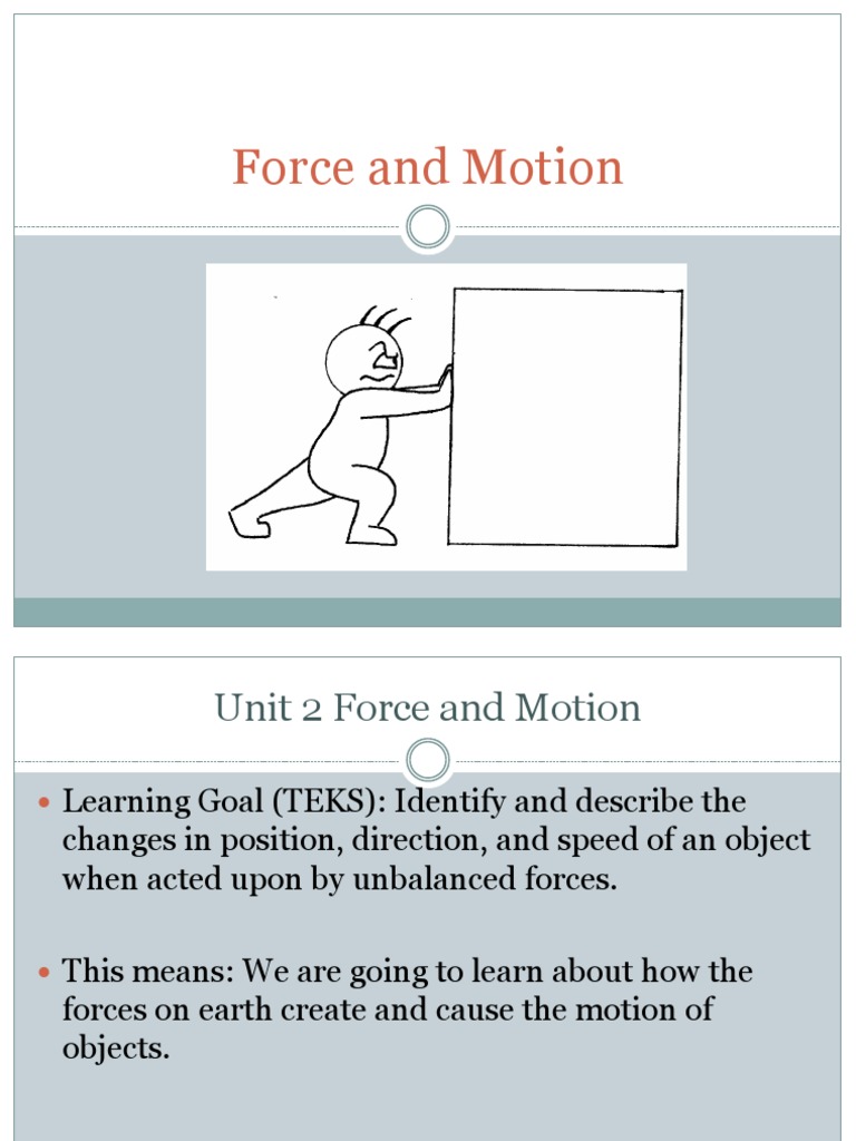 Balanced and Unbalanced Forces and Net Force Notes Powerpoint | PDF ...