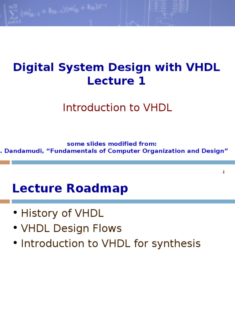 Digital System Design With VHDL | PDF | Vhdl | Field Programmable Gate Array