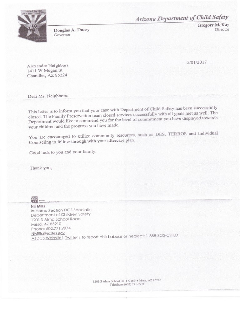 DCS Letter PDF | PDF