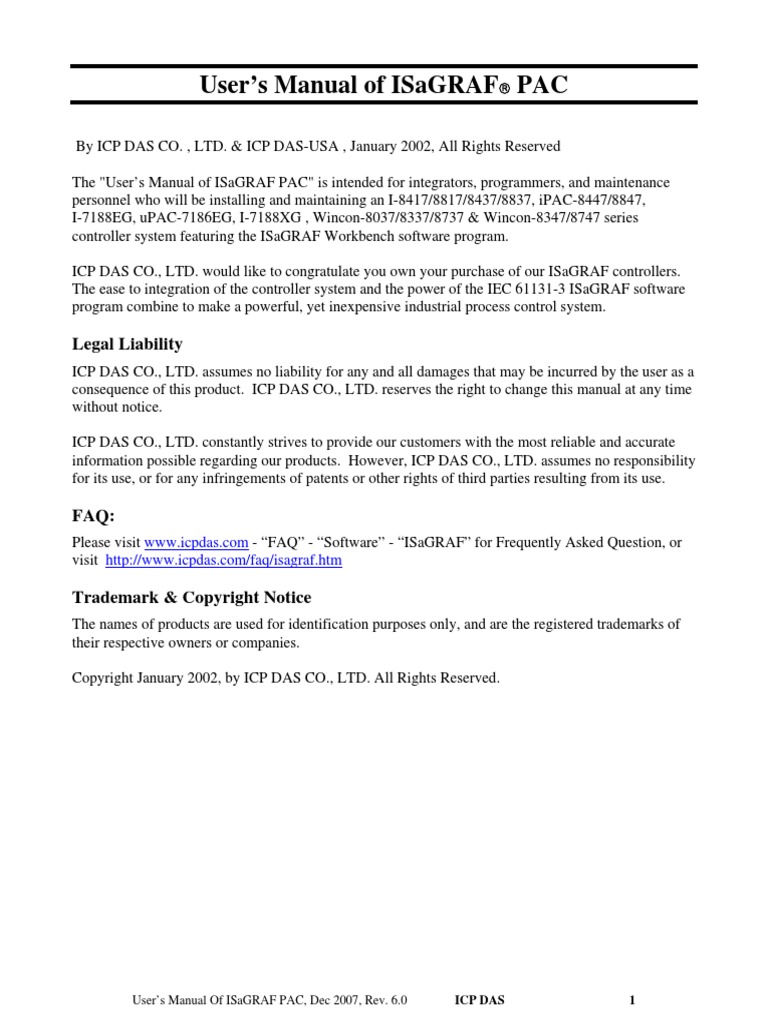 Manual Isagraf 256 e CR | Download Free PDF | Input/Output | Backup