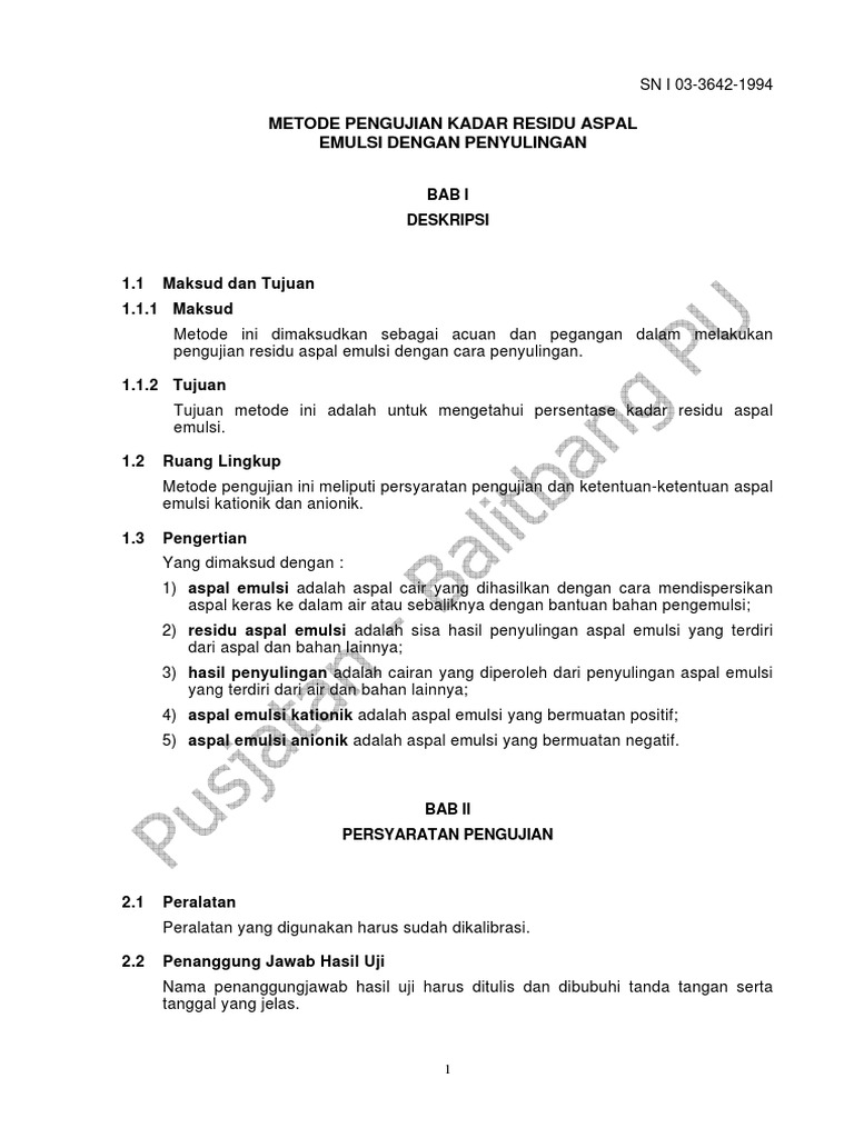 Sni 03-3642-1994 PDF | PDF