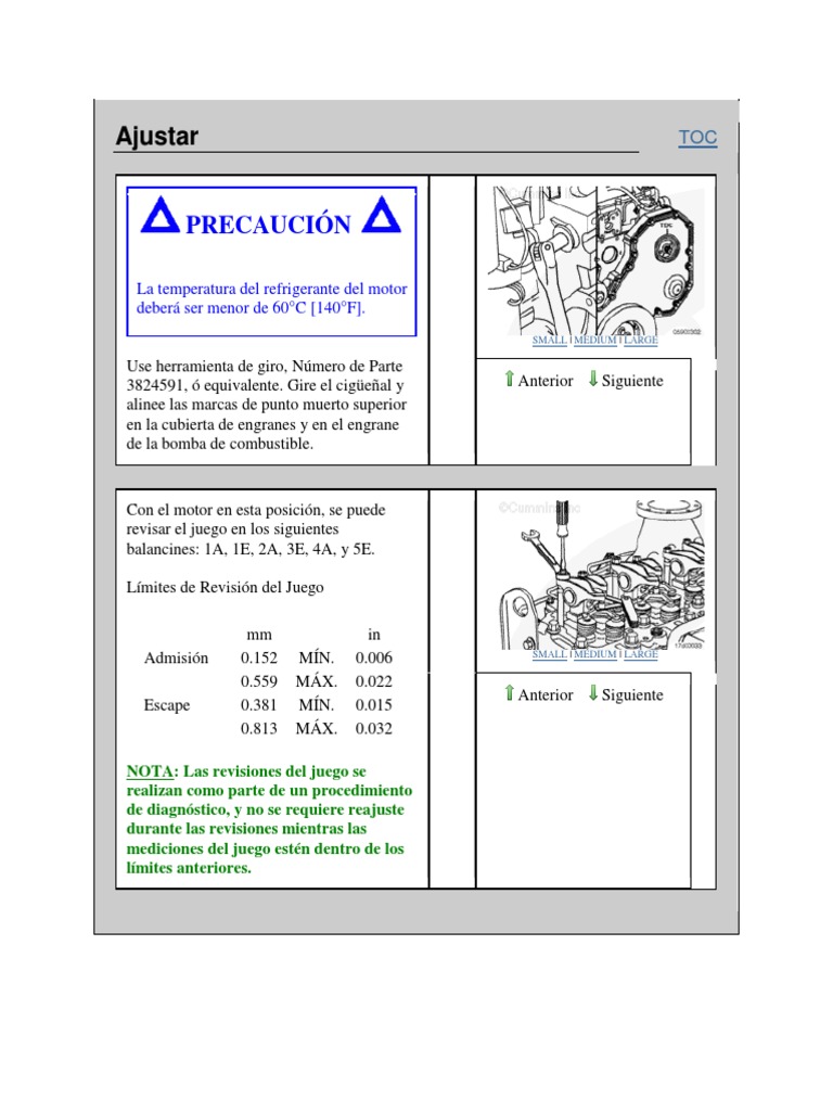 Ajuste de Valvulas Motor ISC | PDF | Partes de vehículo | Tecnología ...