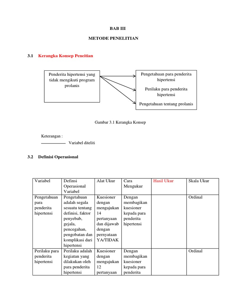 Bab III Metode Penelitian | PDF | Kesehatan Holistik | Sains & Matematika