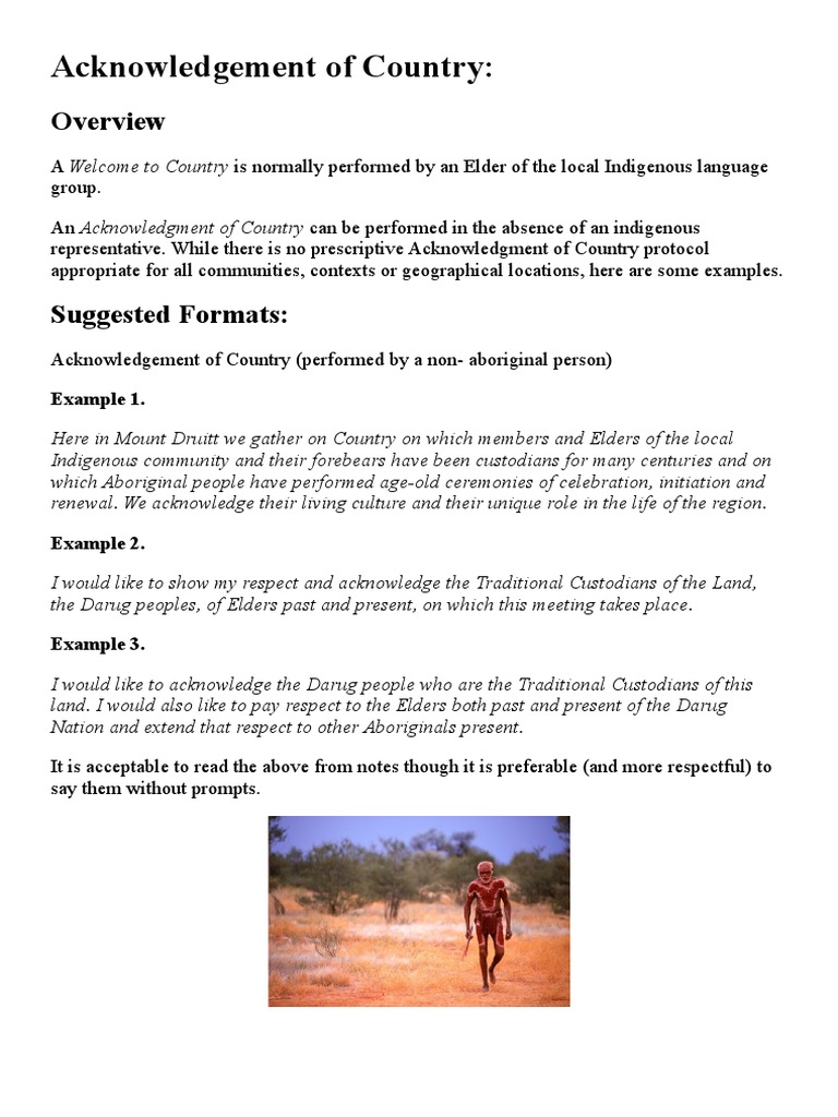 Acknowledgement of Country | PDF