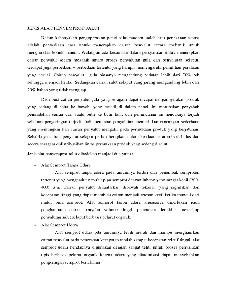 Jenis Alat Penyemprot Salut Efektif | PDF | Griya & Taman