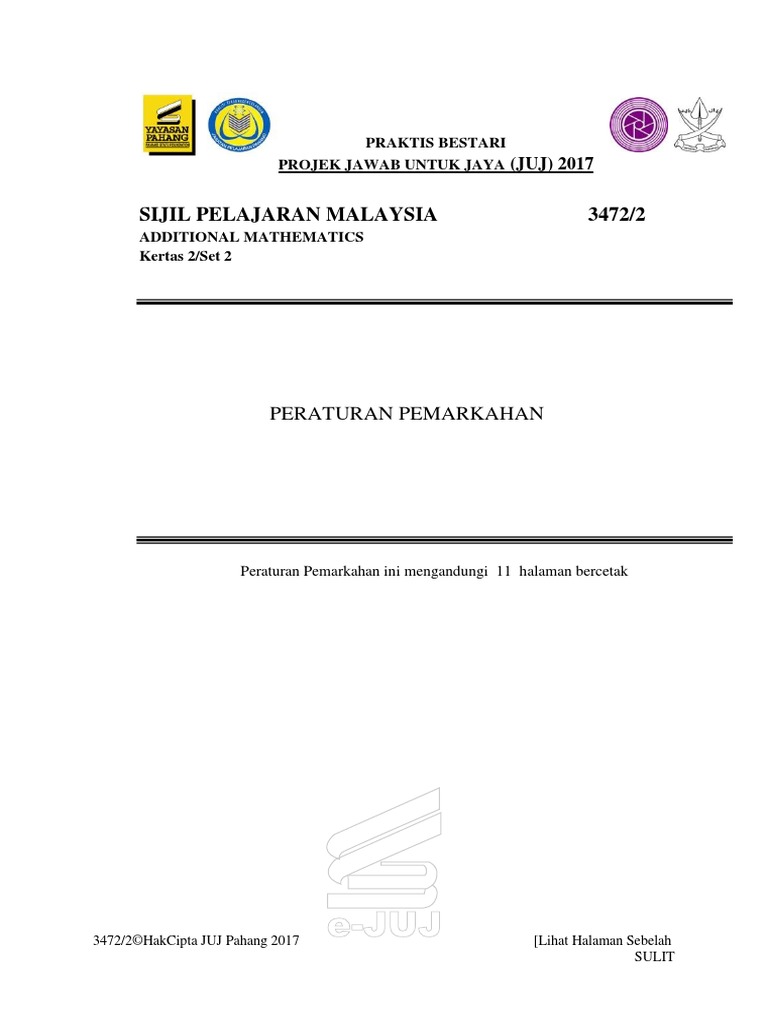 Skema Kertas 2 Set 2 | PDF