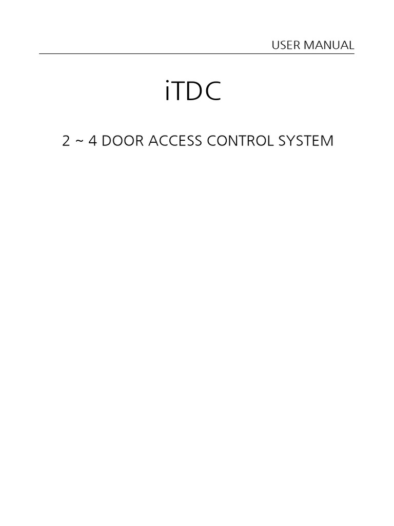 Idteck Itdc Series User Manual Eng 20160106 | PDF | Ac Power Plugs And ...