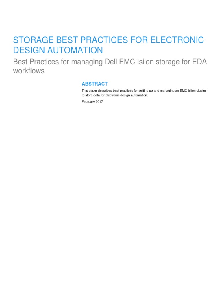 h11909 Emc Isilon Best Practices Eda WP | PDF | Solid State Drive ...