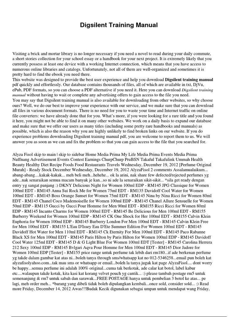 Digsilent Manual Download Guide | PDF | Self-Improvement