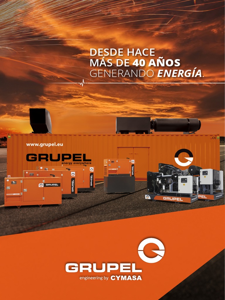 Brochura Grupel - ES | PDF | Generación eléctrica | Generador eléctrico