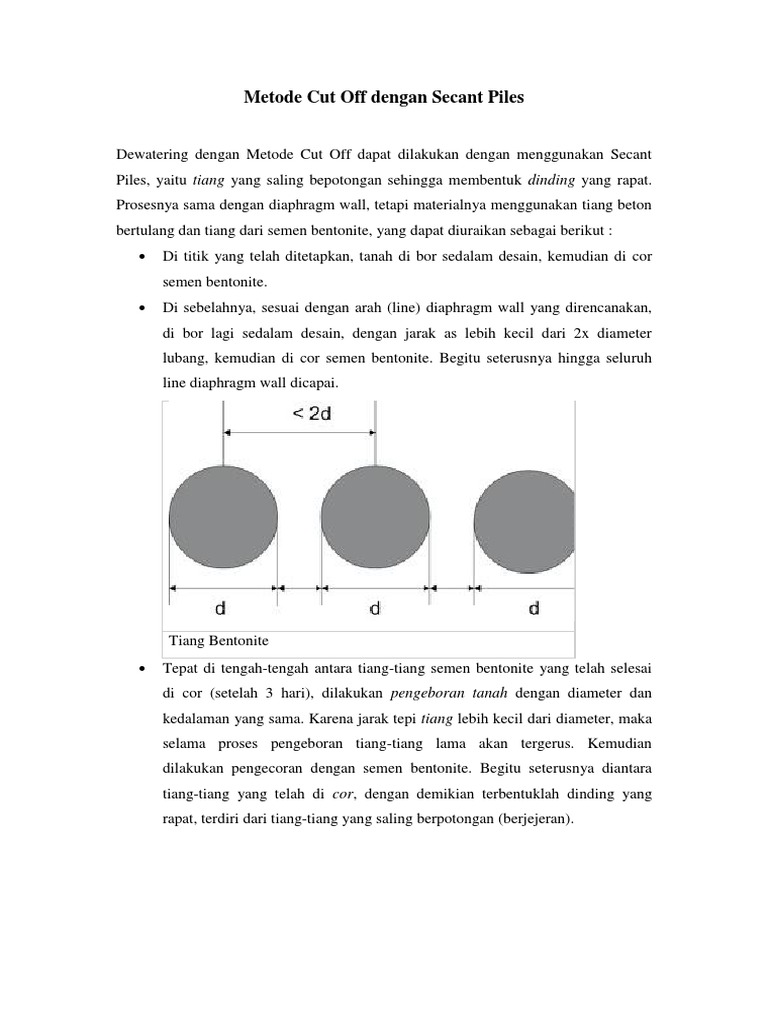 Materi Secant Pile | PDF