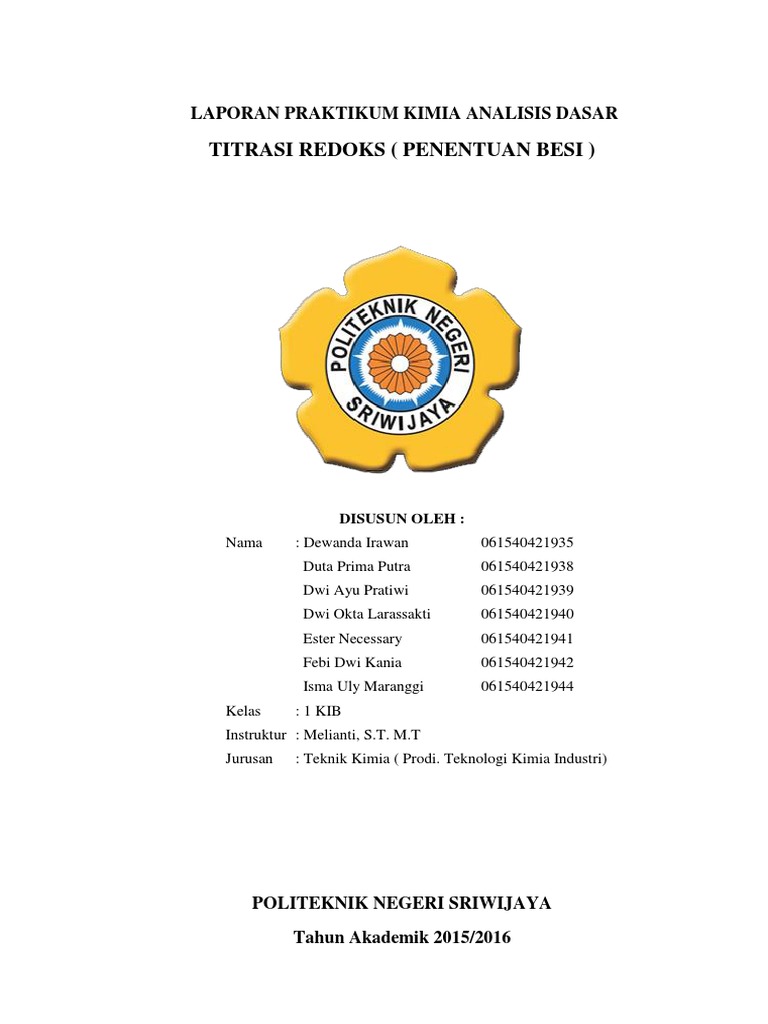 Titrasi Redoks (Penentuan Besi) | PDF | Sains & Matematika