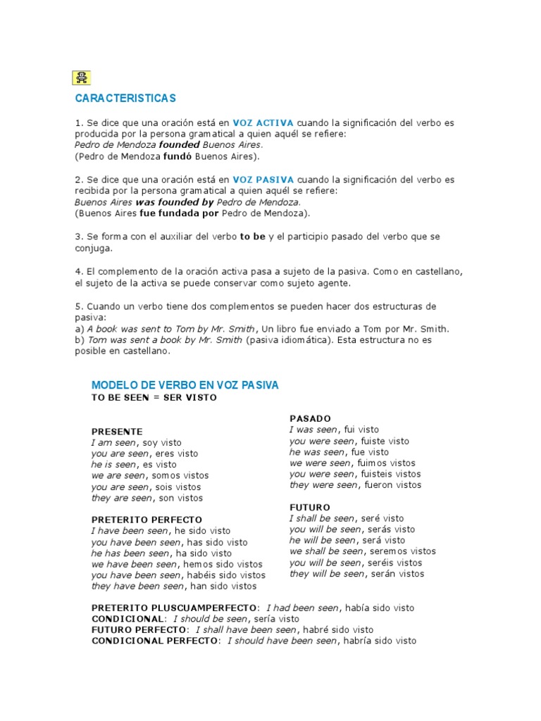 Voz Pasiva | PDF | Filosofía | Estudios de idiomas extranjeros