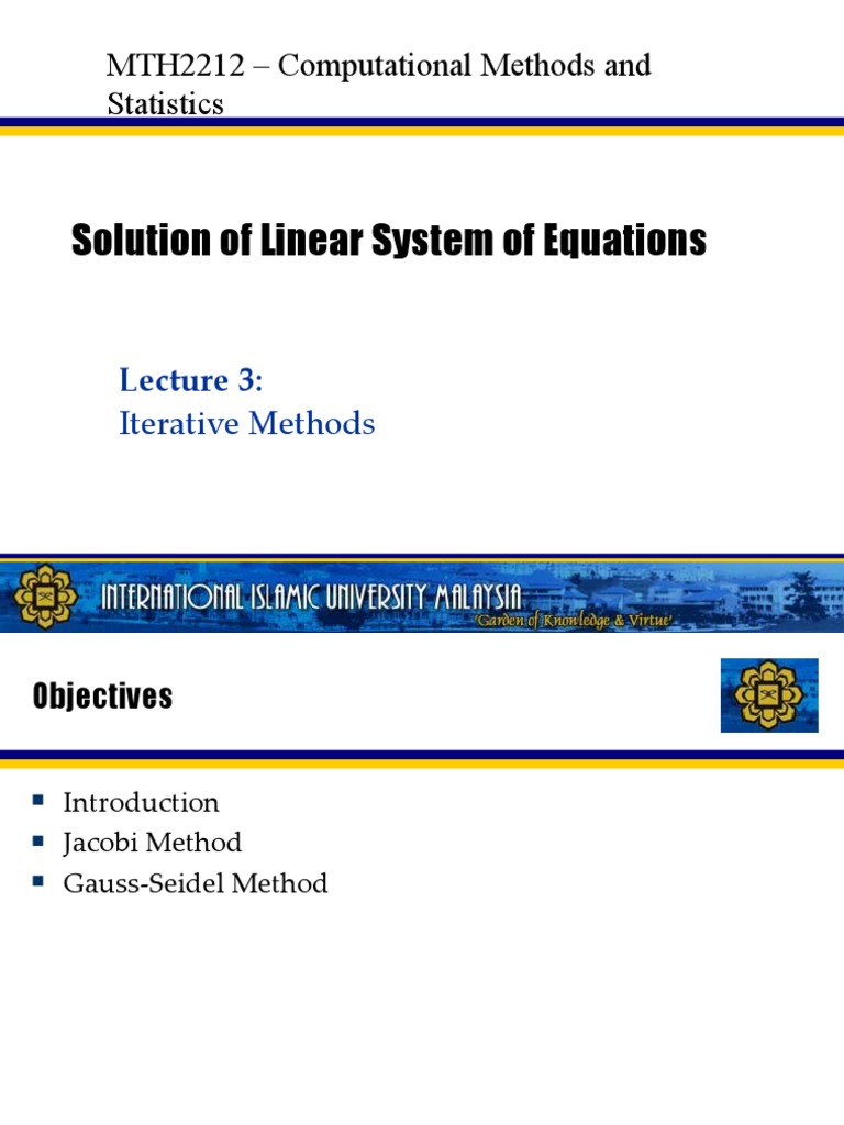 Lecture03 - Iterative Methods | Download Free PDF | Computational Science | Applied Mathematics