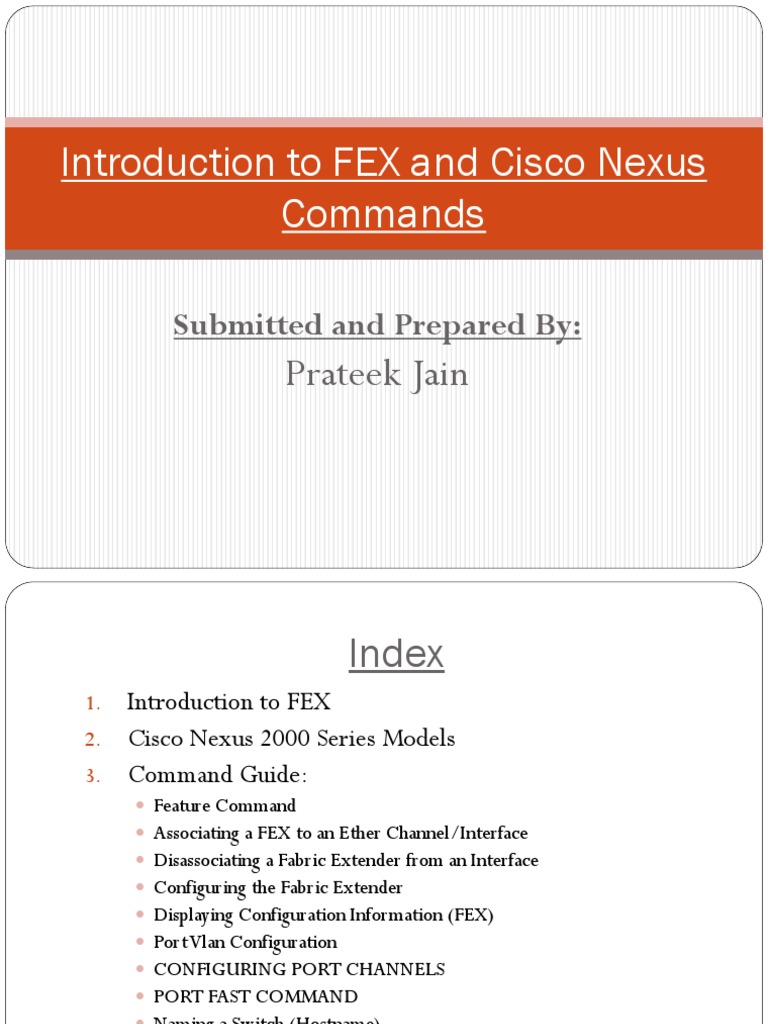 Introduction To Fex And Cisco Nexus Commands Pdf Network Switch